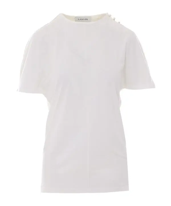 LANVIN Cape-effect T-shirt - White