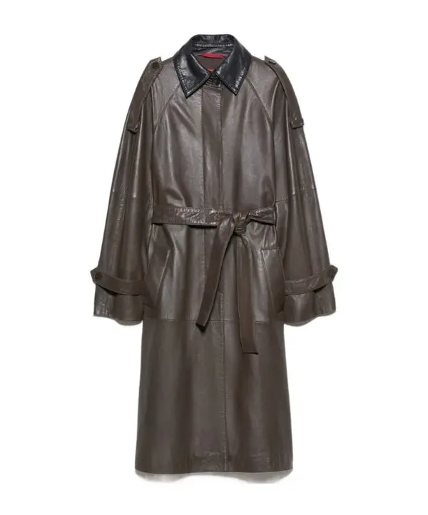 MAXCO. Nappa Leather Trench Coat