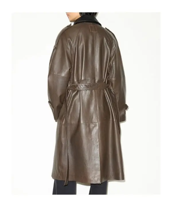 Max & Co. Nappa Leather Trench Coat