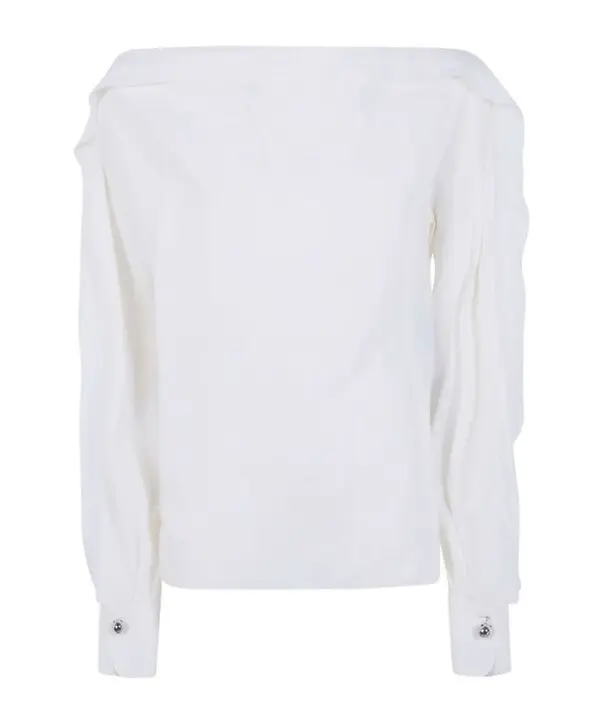 LANVIN Ruffle-detail Long Sleeved Blouse