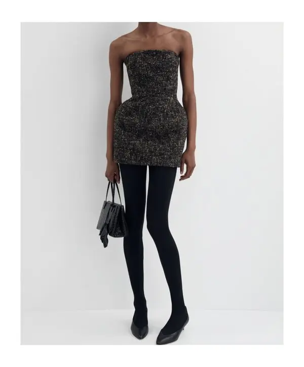 Magda Butrym Strapless Mini Dress - Brown