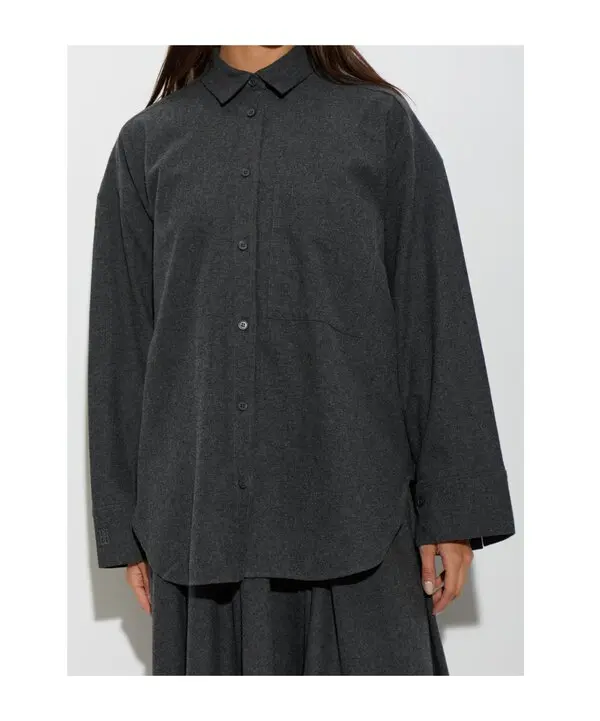 BY MALENE BIRGER Pointed Collar Long-sleeved Shirt
