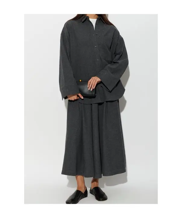 BY MALENE BIRGER Pointed Collar Long-sleeved Shirt