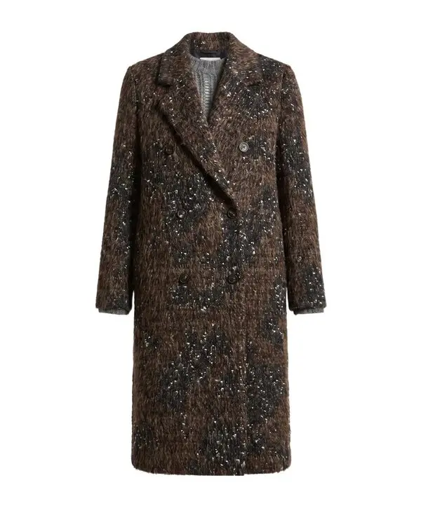 Peserico Double-breasted Sequin-embellished Coat - No