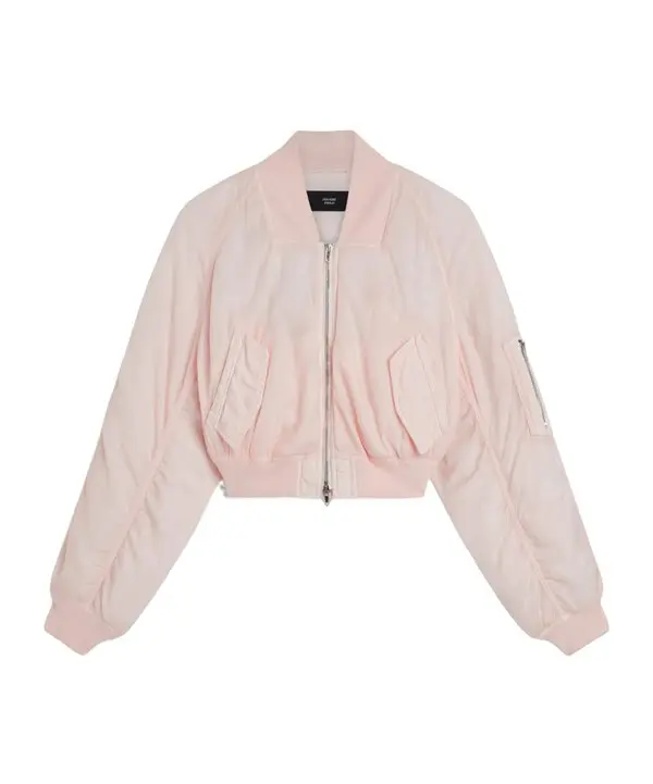 Phoebe Philo Cropped Bomber Jacket - Light Pink
