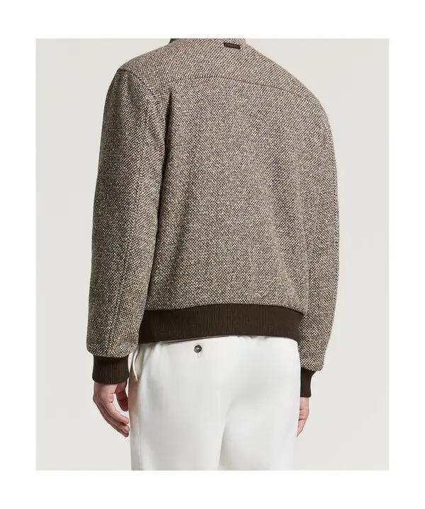 Peserico Tweed Bomber Jacket