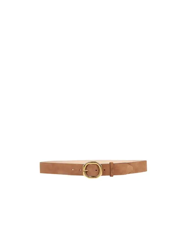 Rag & Bone Pure Color Suede Belt - Brown