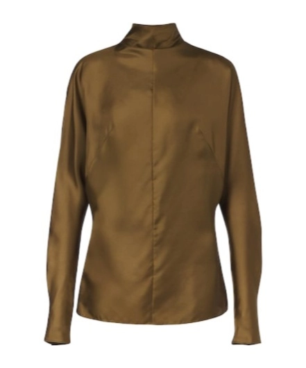 MUGLER Silk Twill Top