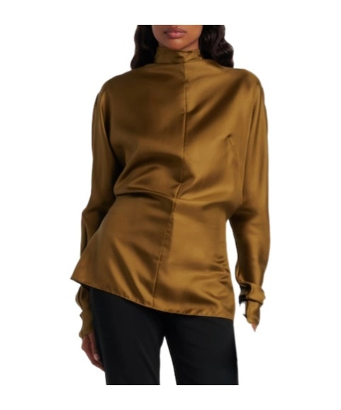 MUGLER Silk Twill Top