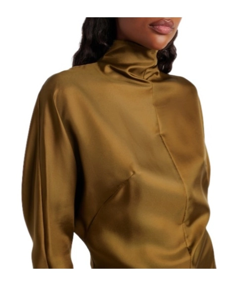 MUGLER Silk Twill Top