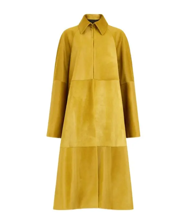 Alaïa Pony Calfskin Long A-line Coat