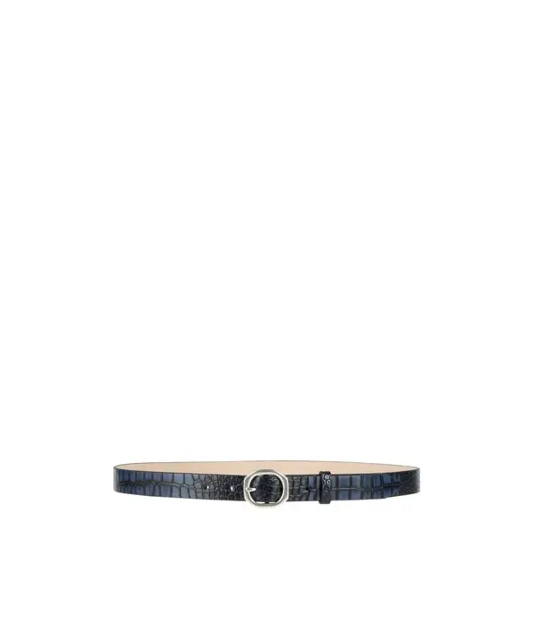 Rag & Bone Crocodile-print Belt - Black