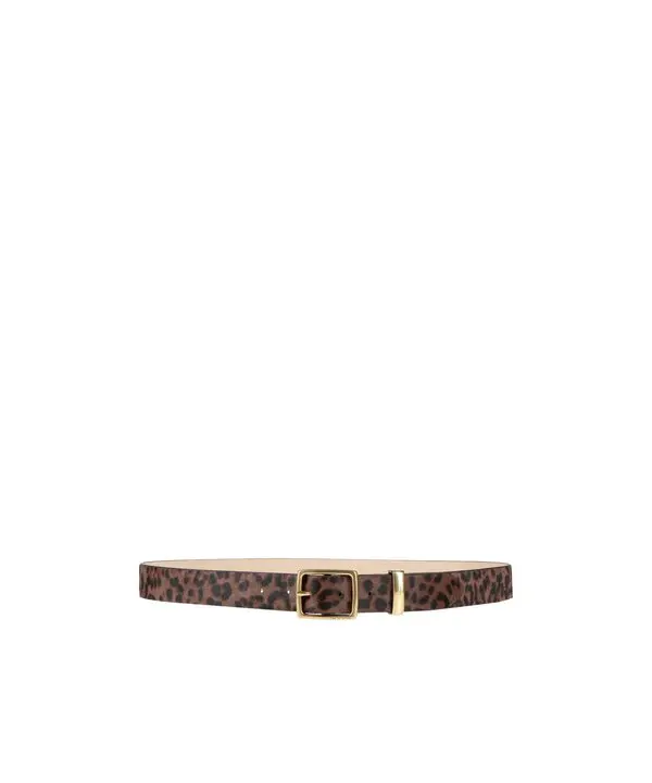 Rag & Bone Leopard-print Leather Belt - Brown