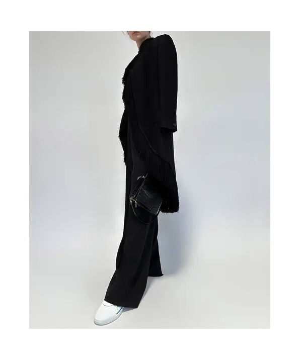 Celine Coat In Viscose And Wool Natt