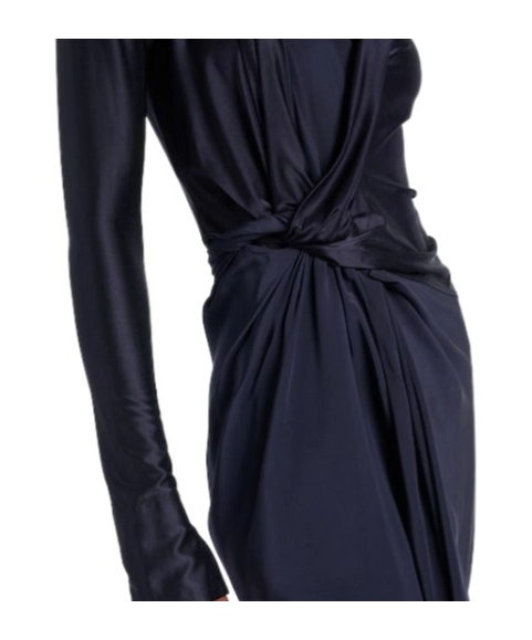 Victoria Beckham Lea Draped Silk-trimmed Jersey Maxi Dress
