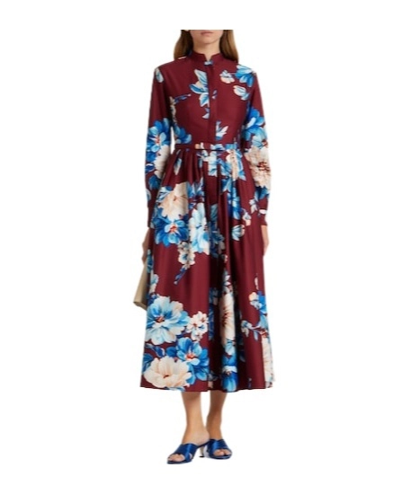 LEO Zara Floral Cotton Shirt Dress - No