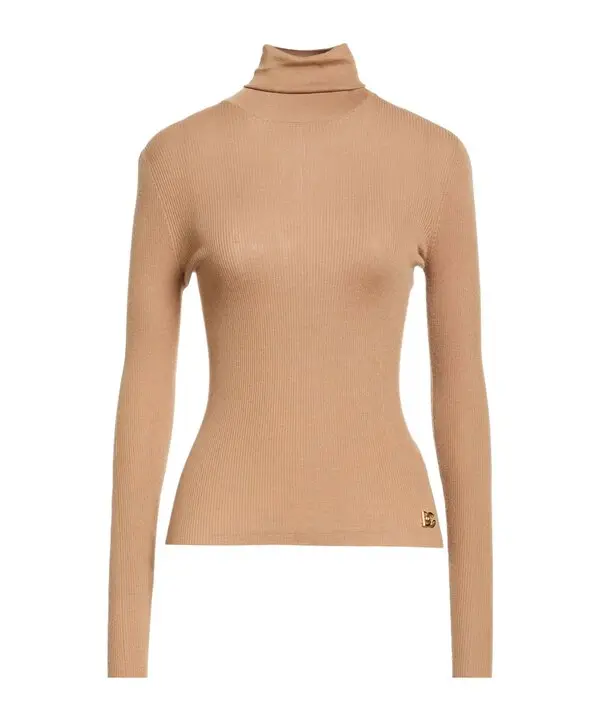 Dolce & Gabbana High-neck Long-sleeve Knitted Sweater - Nude