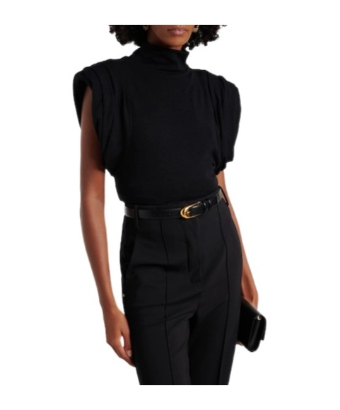 MUGLER High-neck Wool-blend Top