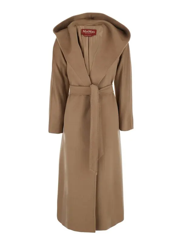 Max Mara Hooded Belted Wrap Coat