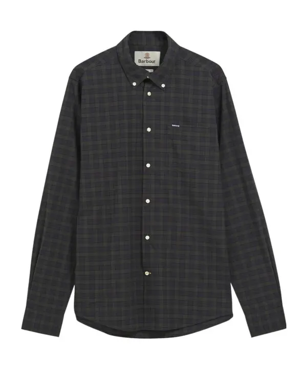 Barbour Buttondown Micro Check Long Sleeve Shirt - No