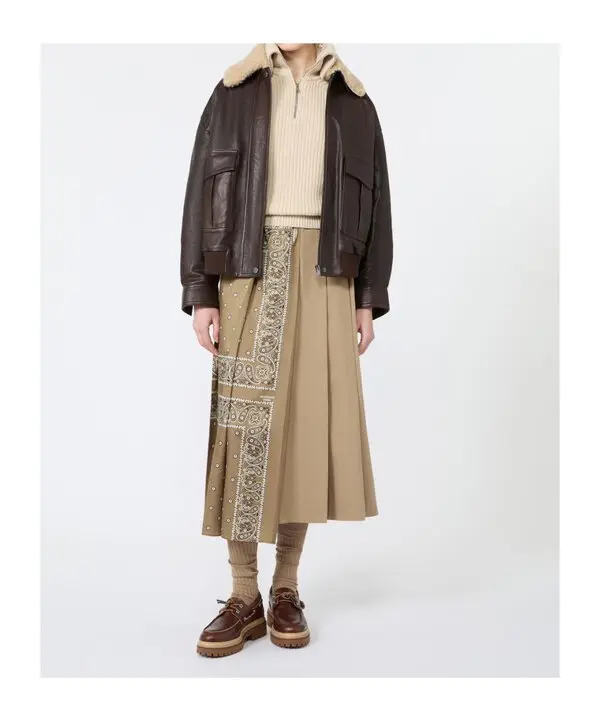 Max Mara Long-sleeve Leather Jacket - Dark Brown