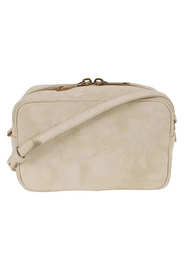 Brunello Cucinelli Suede Logo-embossed Shoulder Bag