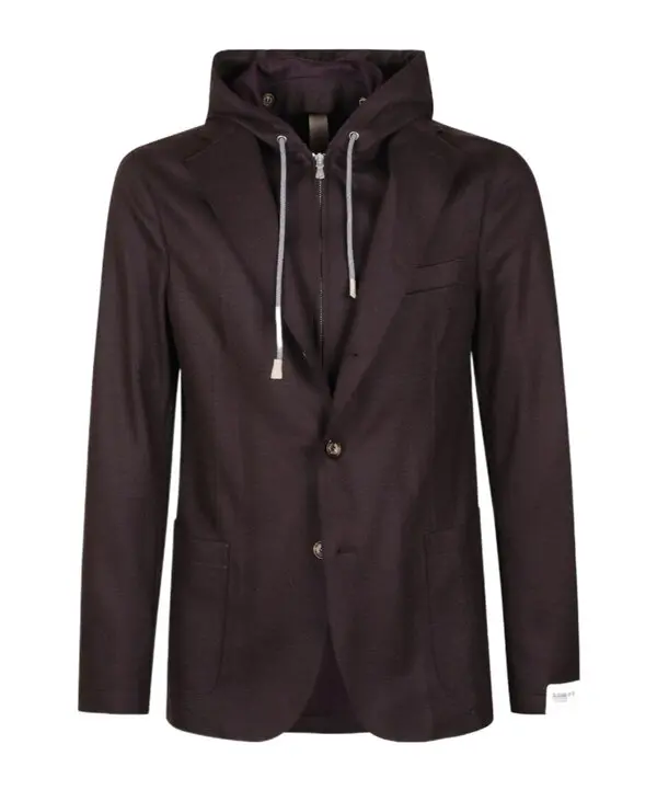 Eleventy Detachable Hood Single-breasted Blazer