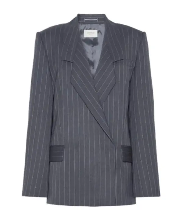 Sportmax Long-sleeve Slim-fit Blazer - Medium Gray