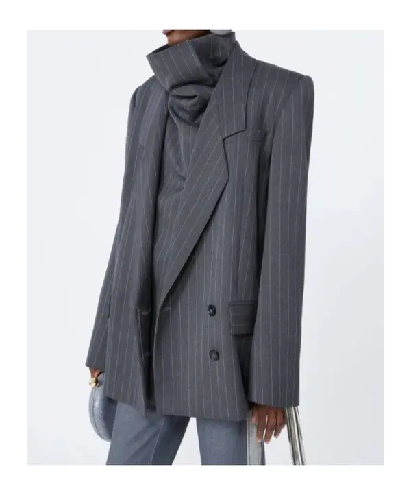 Sportmax Long-sleeve Slim-fit Blazer - Medium Gray