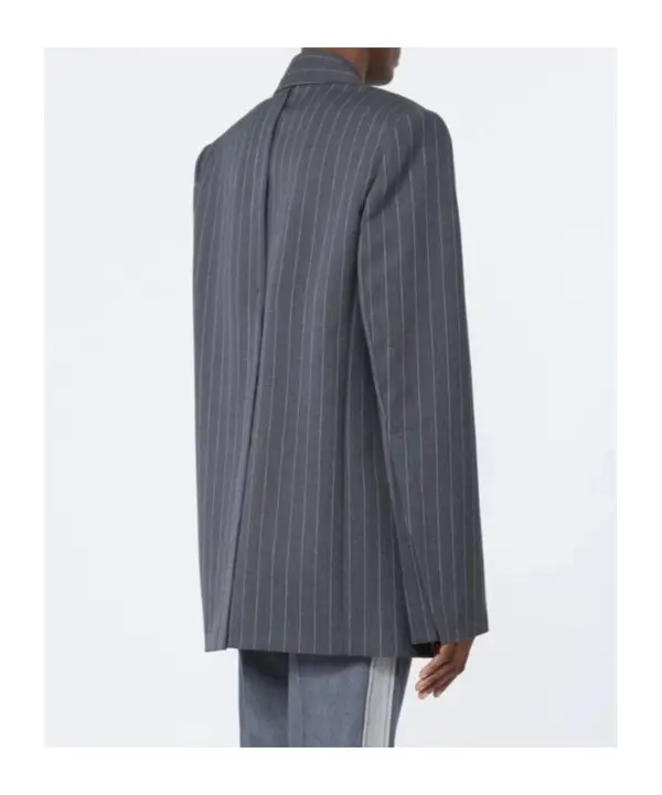 Sportmax Long-sleeve Slim-fit Blazer - Medium Gray