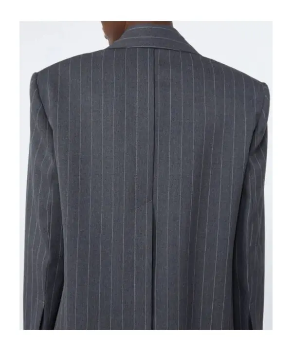 Sportmax Long-sleeve Slim-fit Blazer - Medium Gray