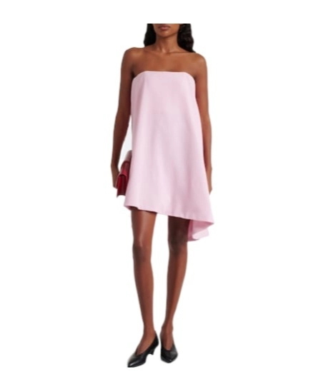 JIL SANDER Virgin Wool Bustier Minidress
