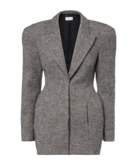 Magda Butrym Herringbone Wool-blend Blazer Dress