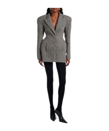 Magda Butrym Herringbone Wool-blend Blazer Dress