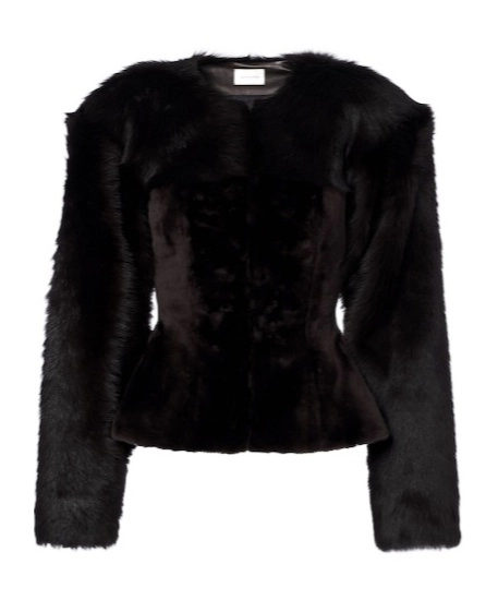 Magda Butrym Peplum Shearling Jacket - No