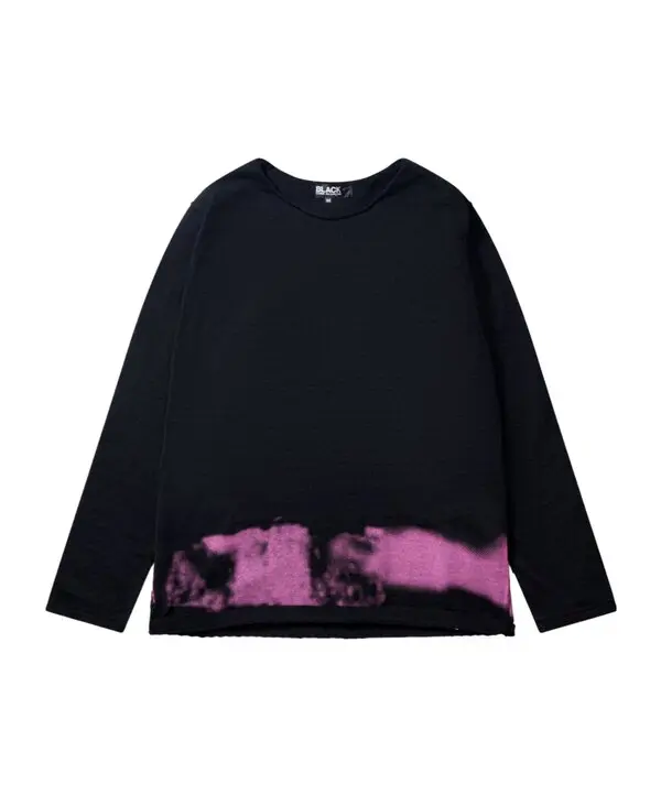 Comme Des Garçons Spray-print Sweater - Black