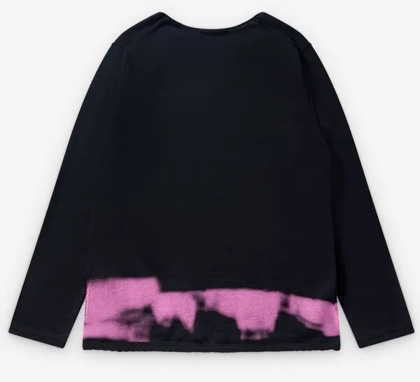 Comme Des Garçons Spray-print Sweater - Black