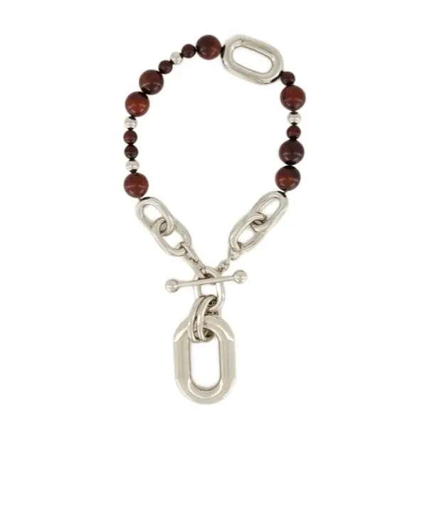 Rabanne Beaded Chain-link Necklace - No