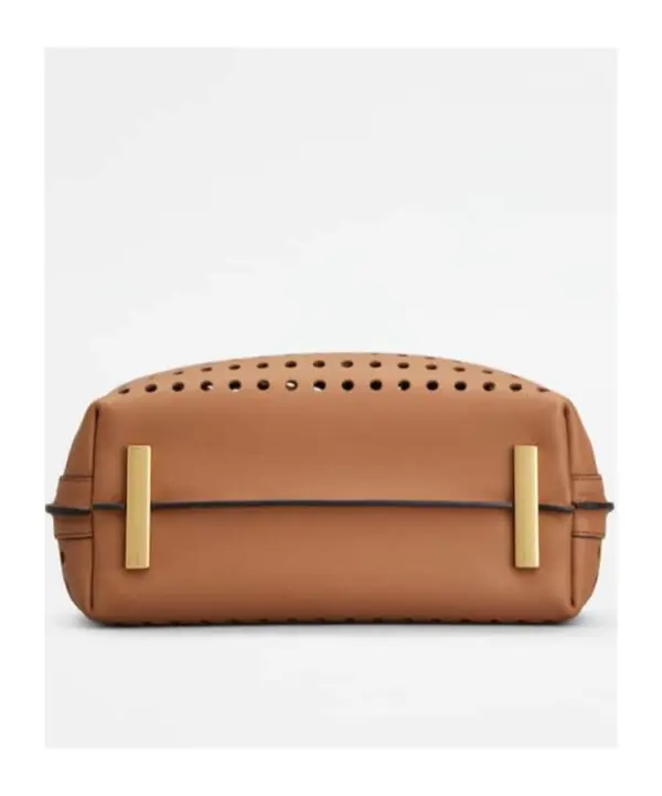 TOD'S Tim Perforated Tote Bag - Brown