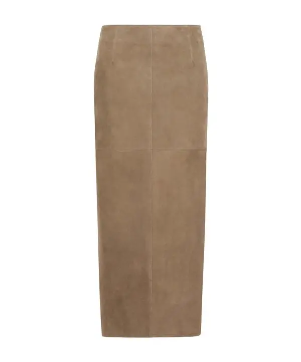 Max Mara Straight-cut Midi Skirt - Brown