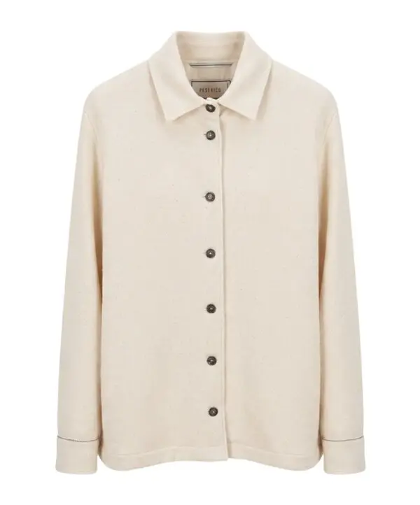 Peserico Button-front Casual Shirt-style Jacket - Light Beige
