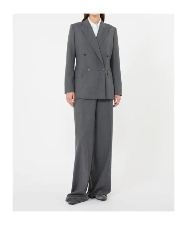 Max Mara Double-breasted Wool Flannel Blazer
