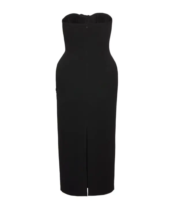 Magda Butrym Structured Drape Corset Midi Dress