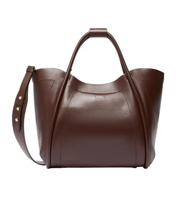 Max Mara Small Leather Marine Bag
