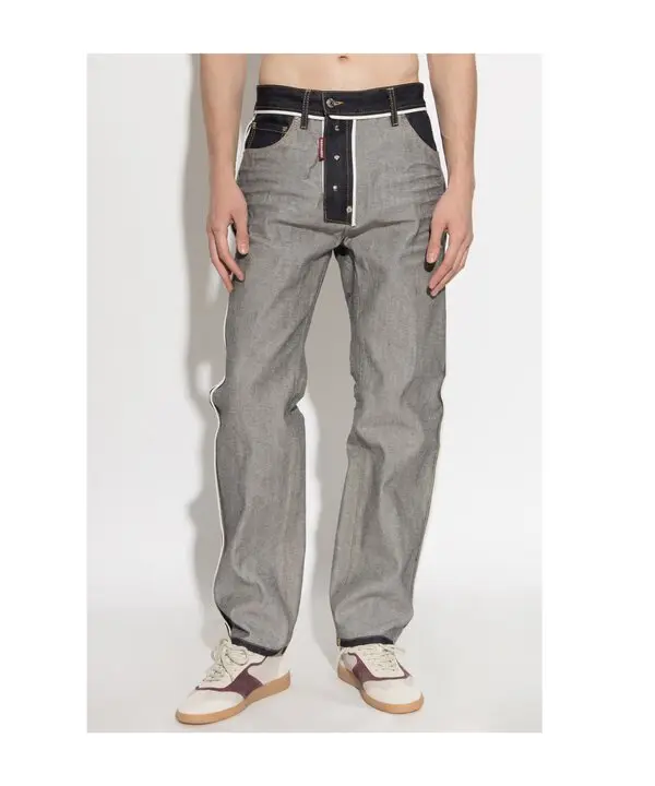 Dsquared2 Logo Straight Leg Jeans - 470