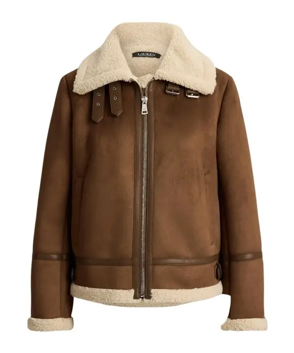 Ralph Lauren Buckle-trim Faux-suede Jacket