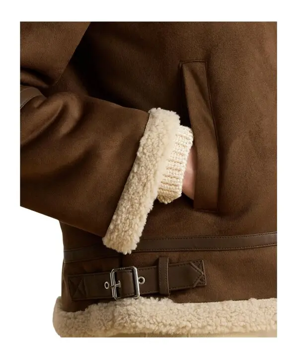 Ralph Lauren Buckle-trim Faux-suede Jacket