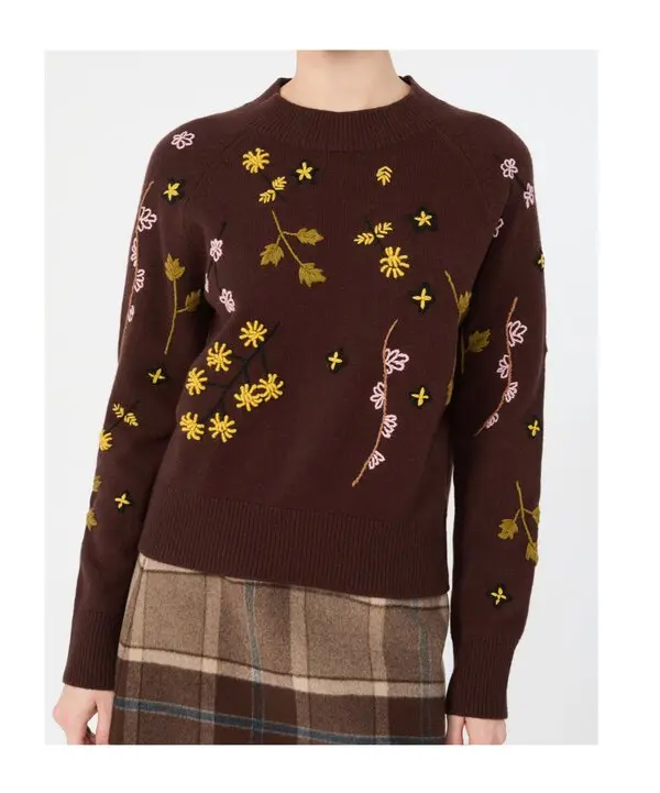 Max Mara Embroidered Wool Sweater