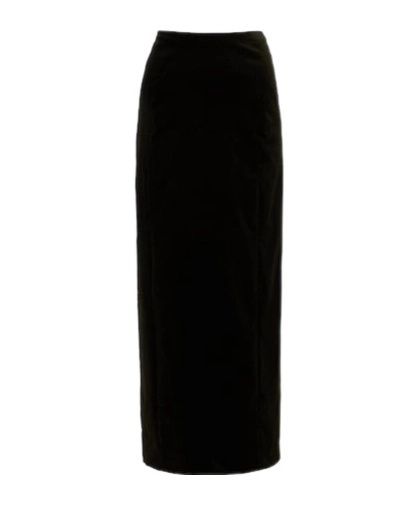 JIL SANDER Cotton Velvet Maxi Skirt