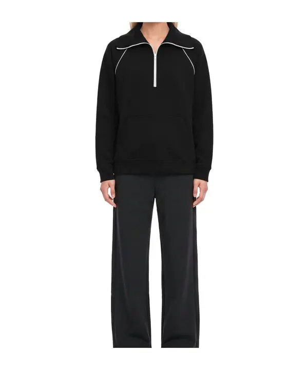 Max Mara Contrast Trim Half Zip Knitted Sweater